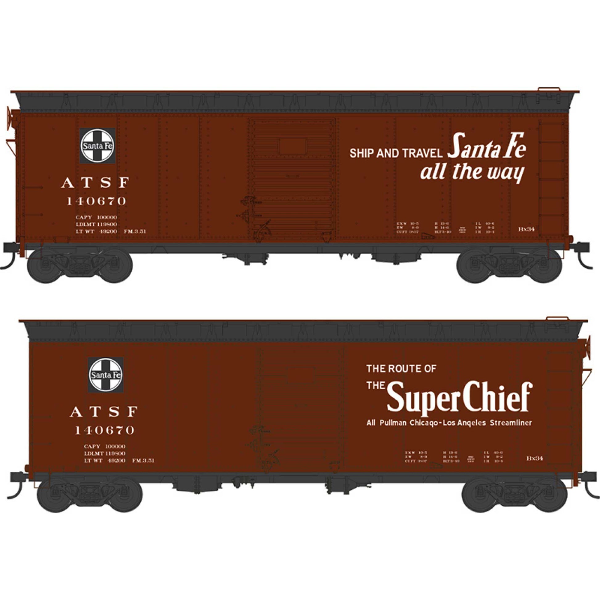 HO 40ft Boxcar ATSF Super Chief #140777 | Ricky's Hobby Corner